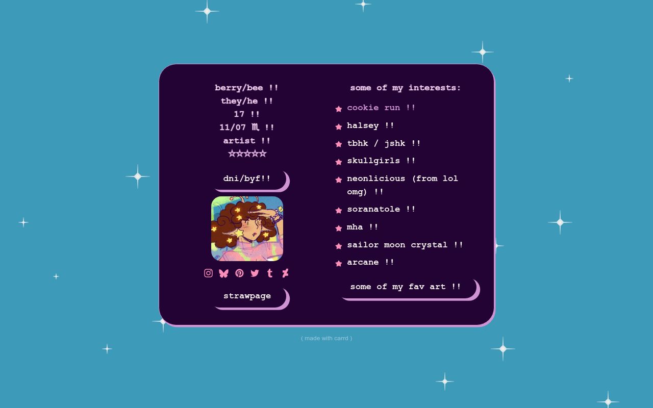 Berry’s Carrd!! 🤍⚡️